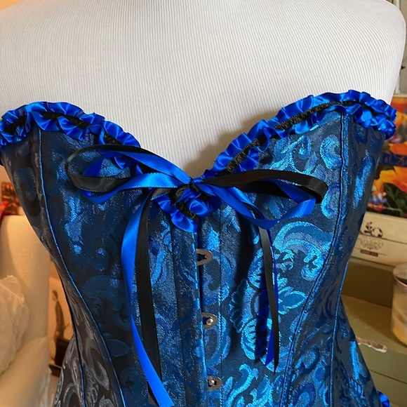 Tops | Royal Blue Bustier With Matching Gstring | Poshmark